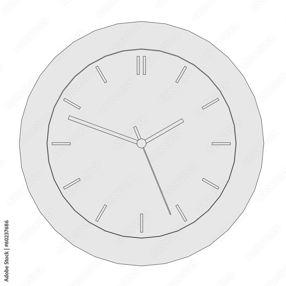 cartoon image of wall clock Stock Illustration | Adobe Stock