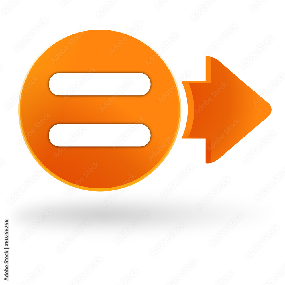 égalité sur symbole web orange Stock Vector | Adobe Stock