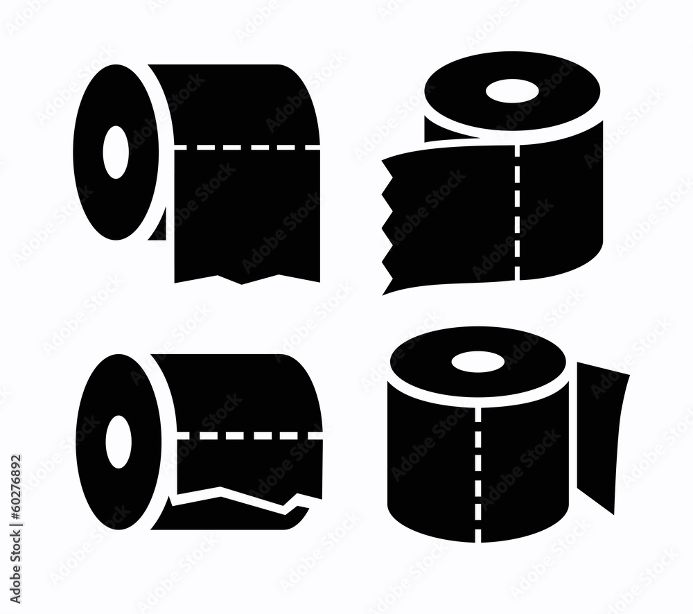 Toilet Paper Icon Stock Vector | Adobe Stock