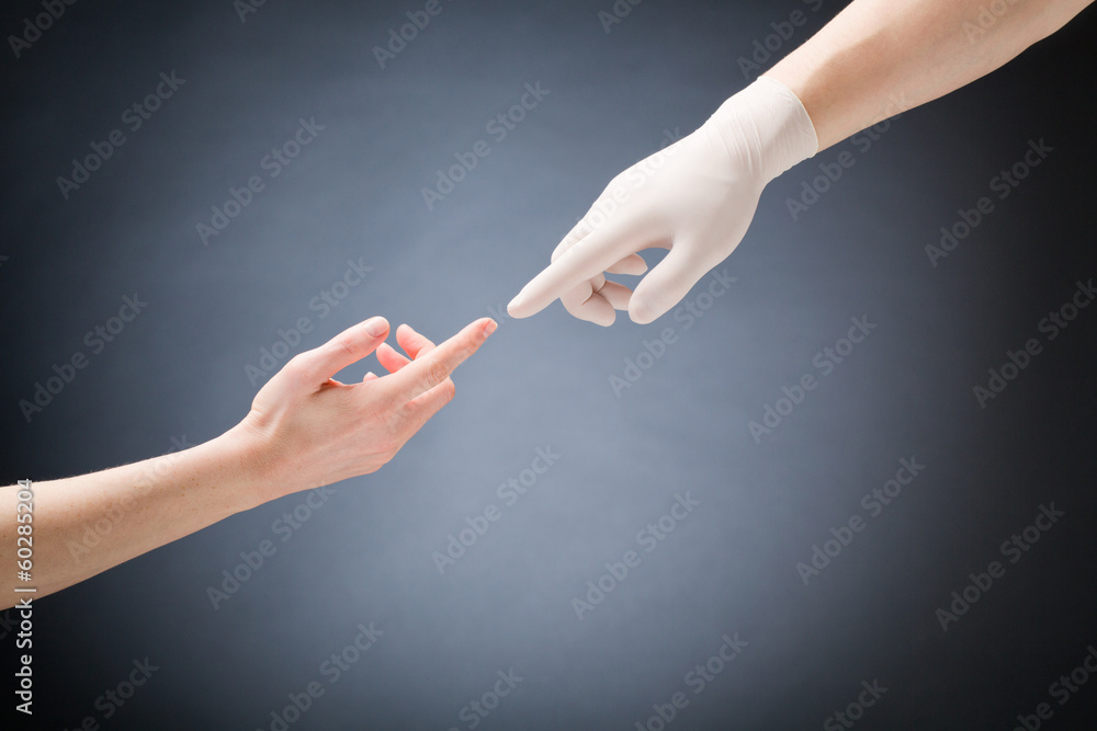 Doctor and Patient Touching Hands Stock Photo | Adobe Stock