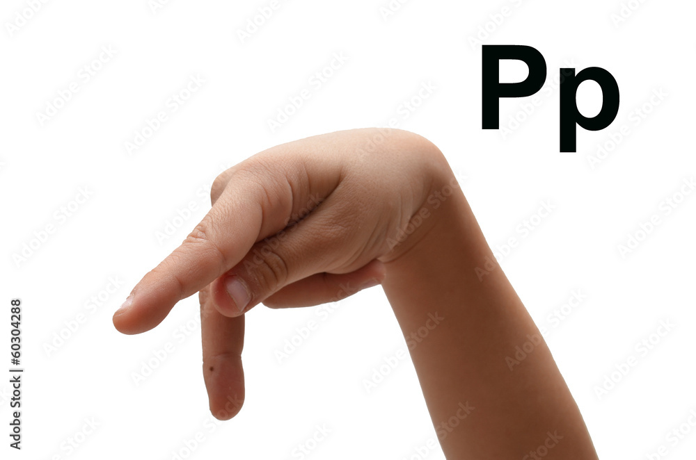 C kid hand spelling american sign language ASL Stock Photo | Adobe Stock