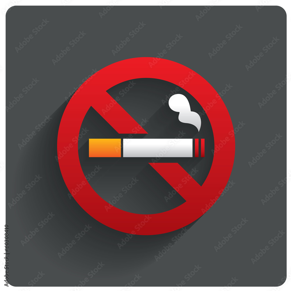 No smoking sign. No smoke icon. Stop smoking. Stock Vector | Adobe Stock