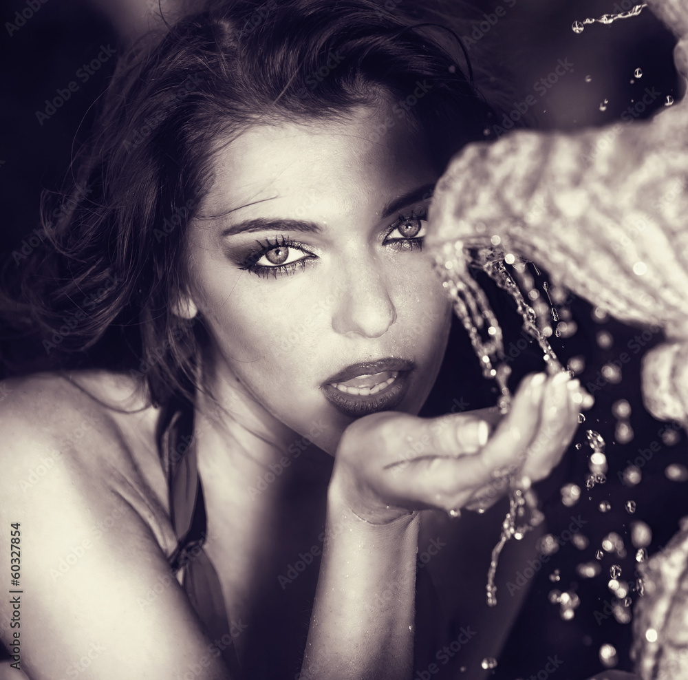 Sexy young beauty woman in red dress Stock Photo | Adobe Stock