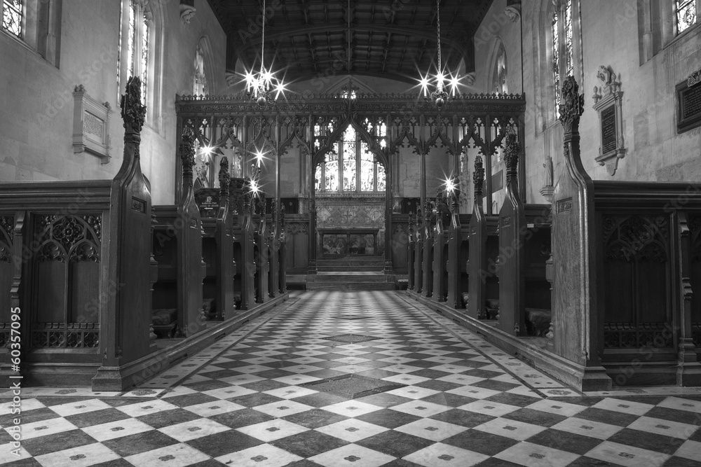 Inside an old English church Stock Photo | Adobe Stock