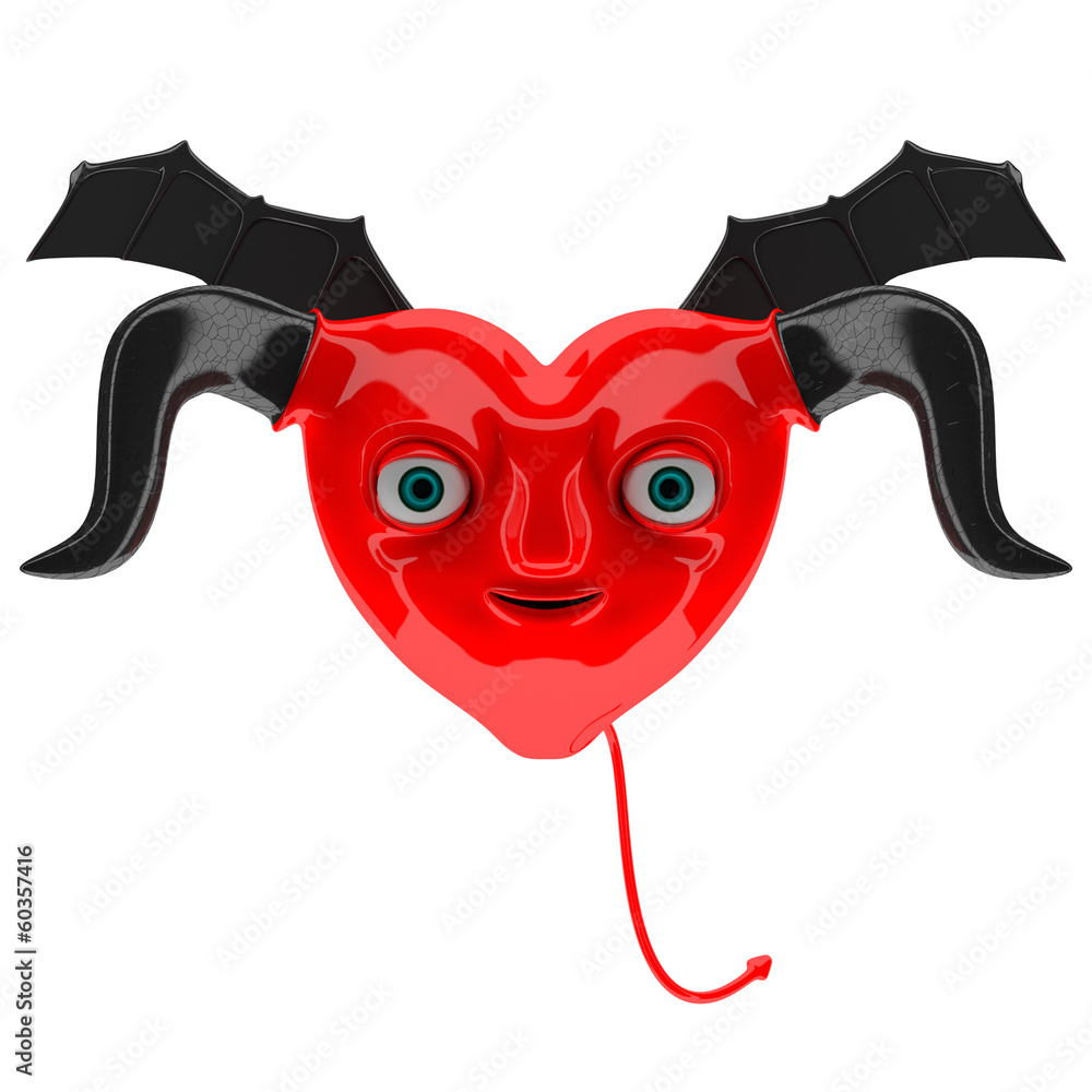 Heart devil. Stock Illustration | Adobe Stock