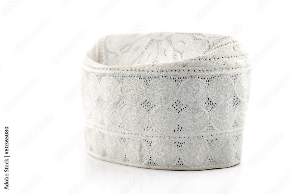 Skull caps are worn by Muslim men, also known as the Keffiyeh Stock ...