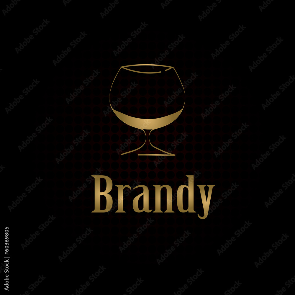 brandy glass design menu background. Vector Stock Vector | Adobe Stock
