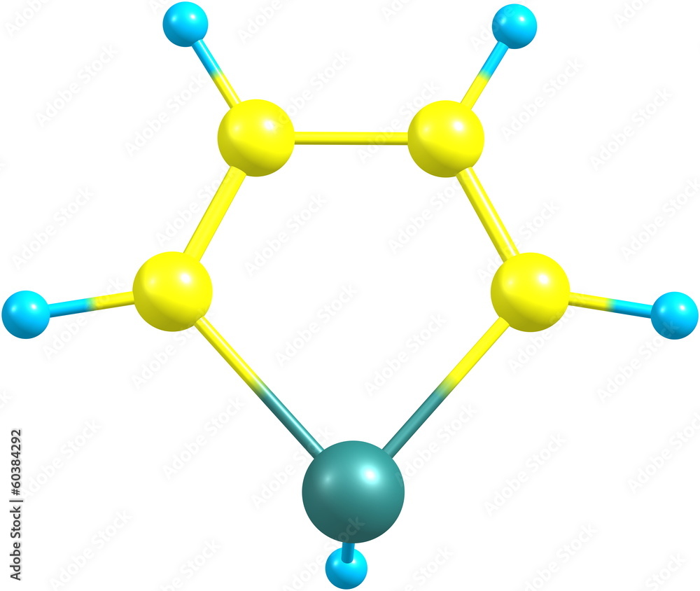Molecular structure of arsole on white background Stock Illustration ...