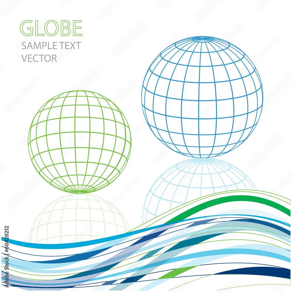 vector grid earth globe icons Stock Vector | Adobe Stock