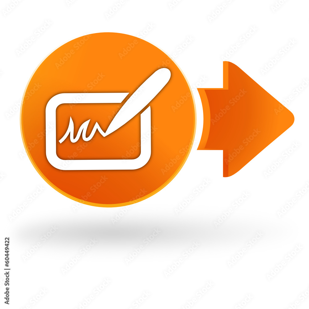 signez ici sur symbole web orange Stock Vector | Adobe Stock