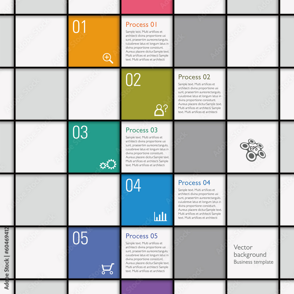 Infographics Vector Background Grid Layout Stock Vector | Adobe Stock