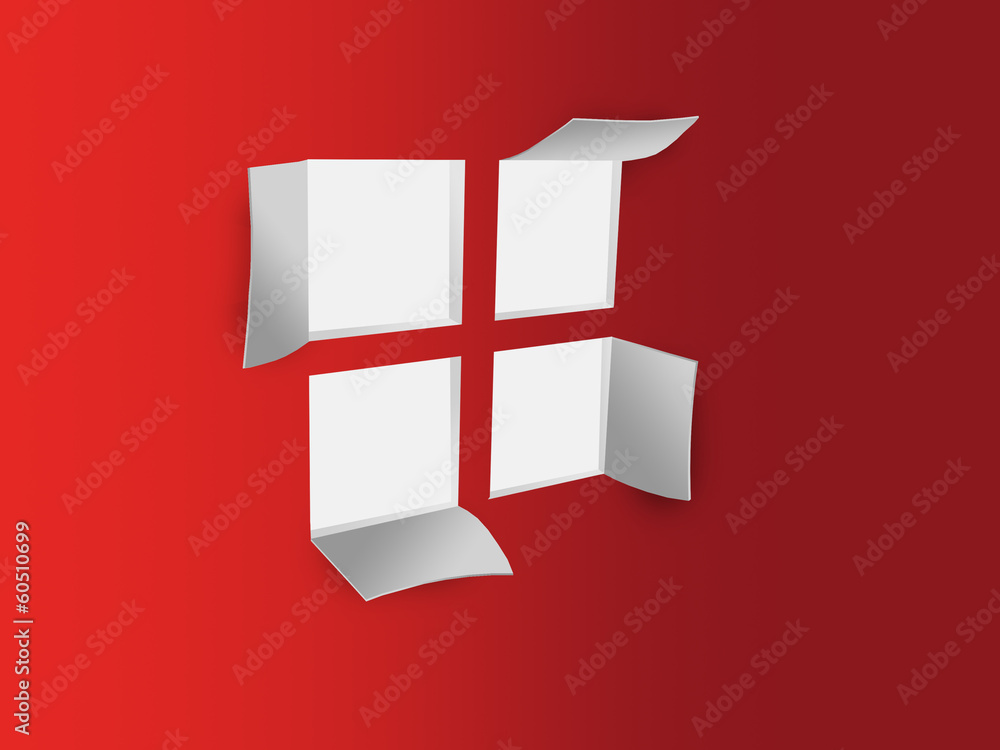 Paper window with empty space for text or symbols. Stock Illustration ...