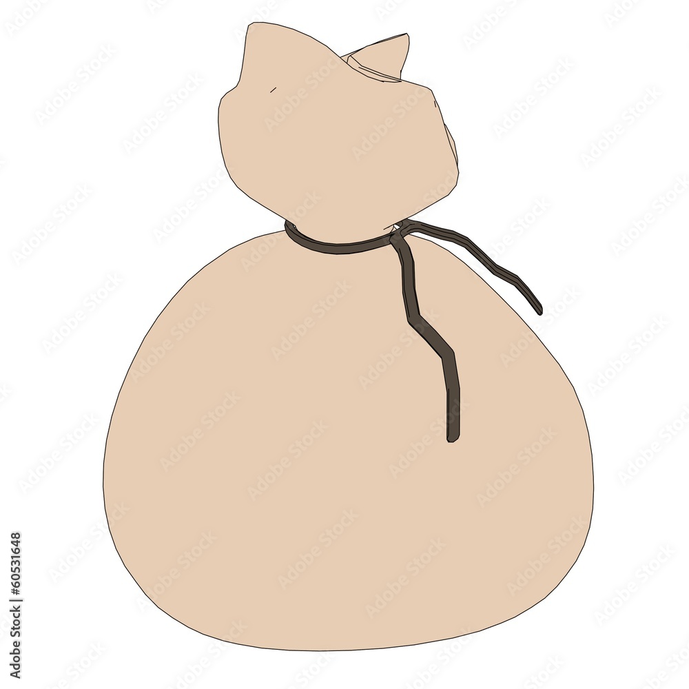 cartoon image of money bag Stock Illustration | Adobe Stock