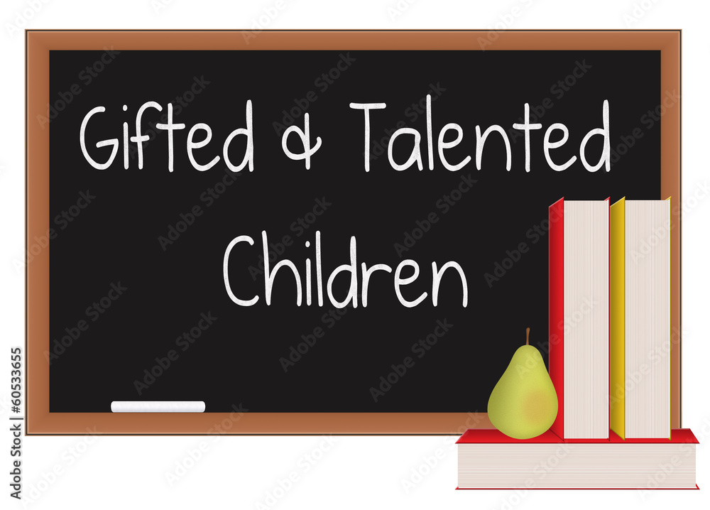 Gifted and talented children chalkboard Stock Illustration | Adobe Stock