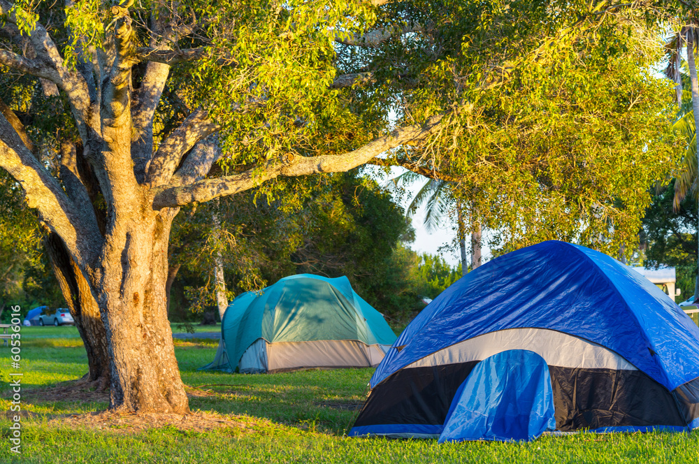Tent in camping Stock Photo | Adobe Stock