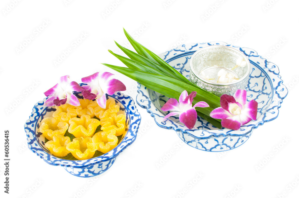 Kanom Thong Yib a traditional Thai dessert Stock Photo | Adobe Stock