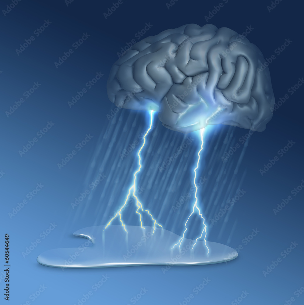 Brain Storm Stock Illustration | Adobe Stock