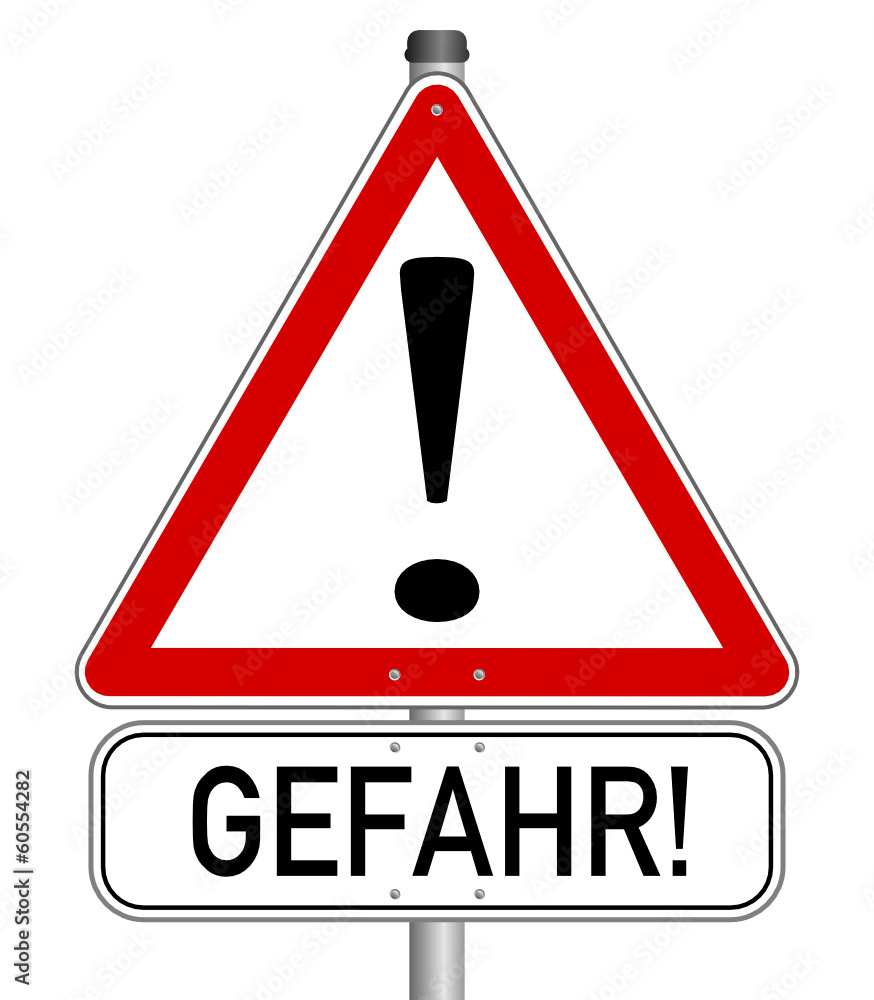 Vorsicht Achtung Gefahr Schild #140121-svg21 Stock-Vektorgrafik | Adobe ...