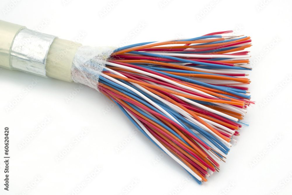 Demo model of a cable that shows how it is constructed. Stock Photo ...
