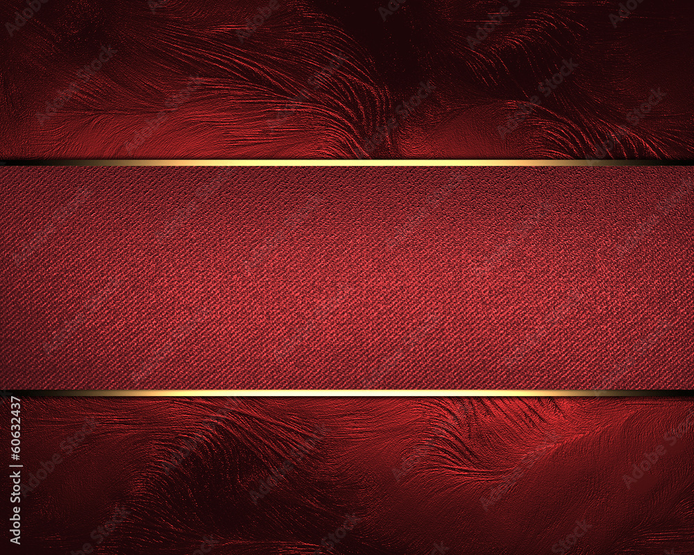 Design template. Red background with red ribbon Stock Illustration ...