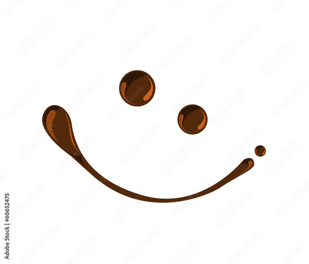 Chocolate smile chocolate syrup symbols vector Stock Vector | Adobe Stock