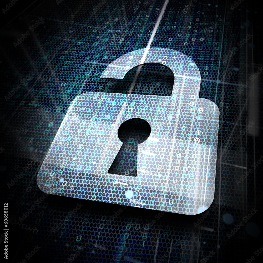 digitales Schloss Stock-Illustration | Adobe Stock