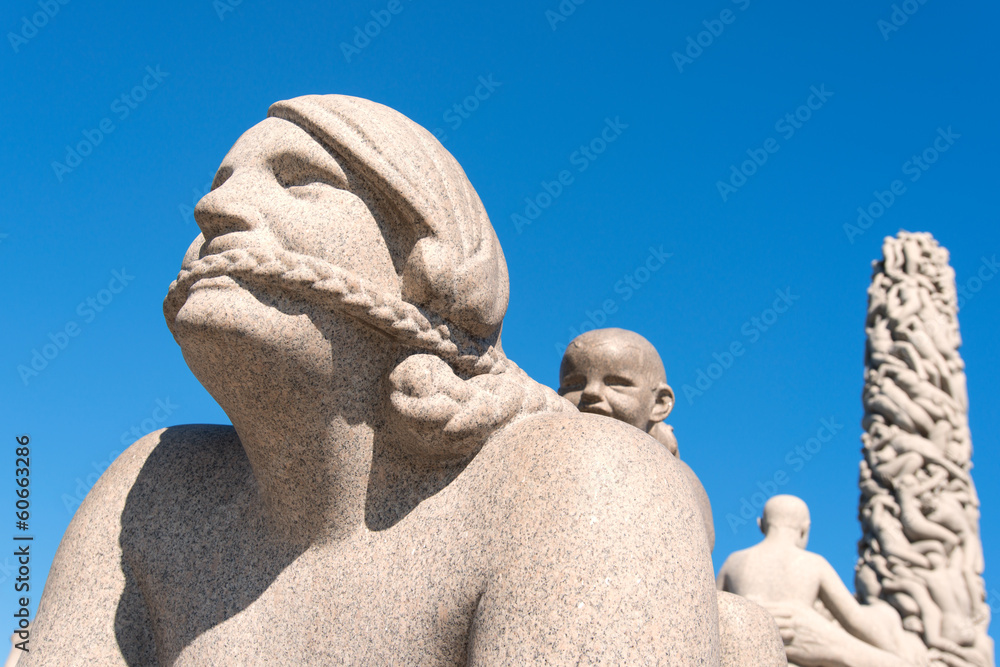 Vigeland statue mother Stock Photo | Adobe Stock