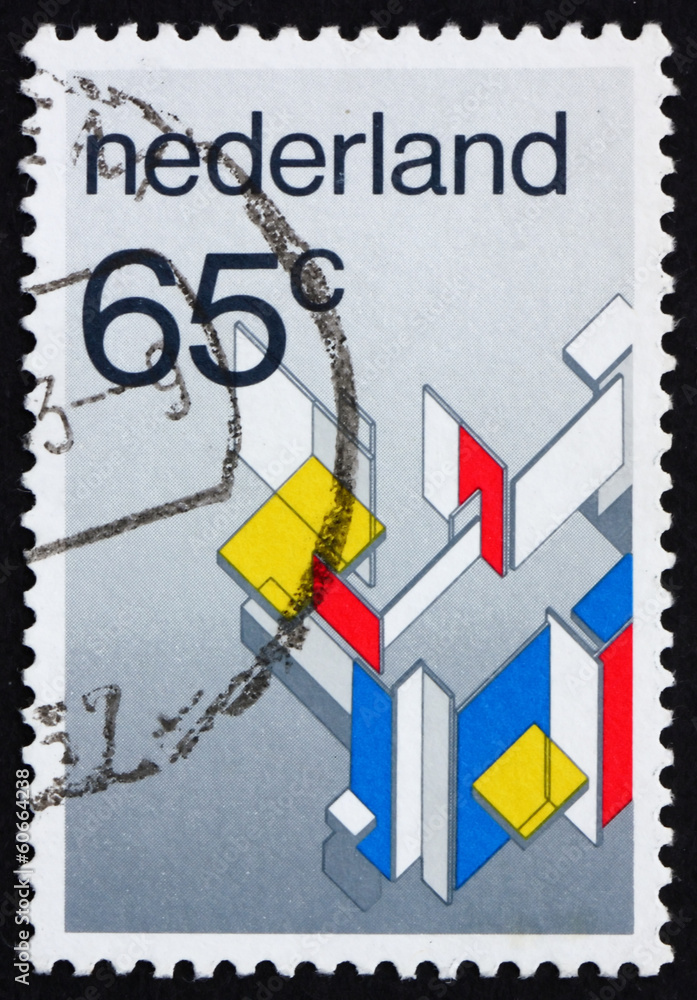 Postage stamp Netherlands 1983 Modern Art Movement Stock Photo | Adobe ...