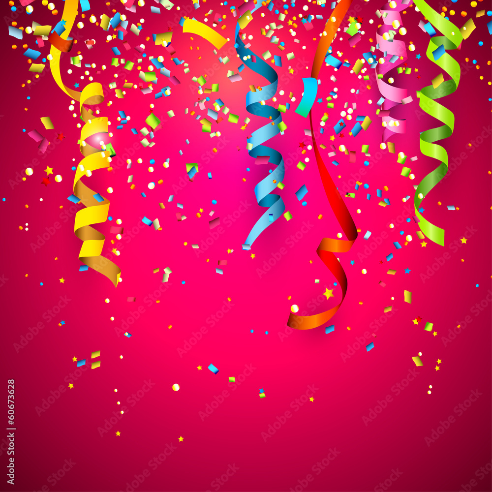Birthday background with confetti Stock Vector | Adobe Stock