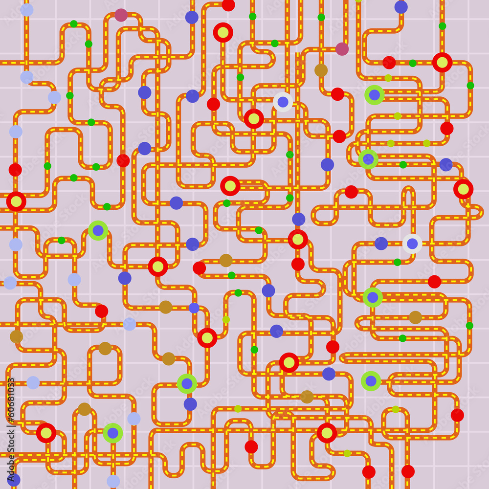 public transport or tube map, vector format Stock Vector | Adobe Stock