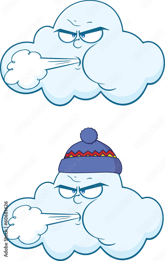 Cloud Cartoon Mascot Characters. Collection Set Stock Vector | Adobe Stock