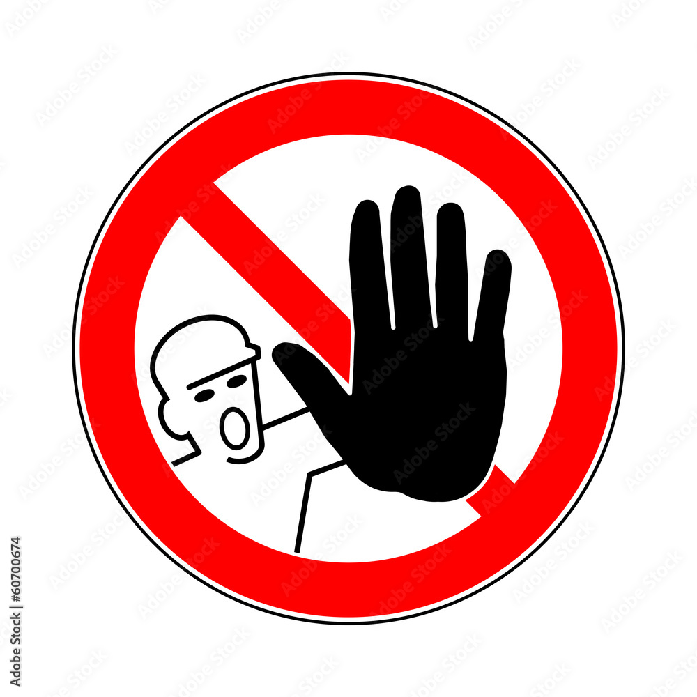 round sign for no entry - german kein zutritt g464 Stock Illustration ...