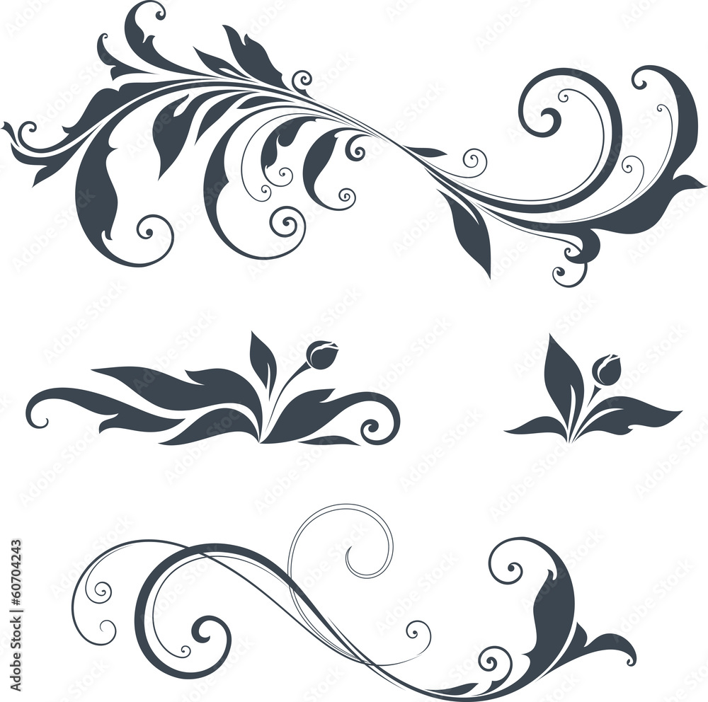 Vector Scrolls Stock-Vektorgrafik | Adobe Stock