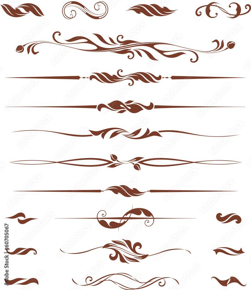 Scroll Design Set Stock Vector | Adobe Stock