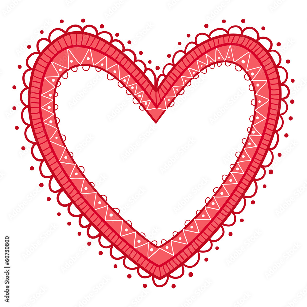 Lace Heart Vector