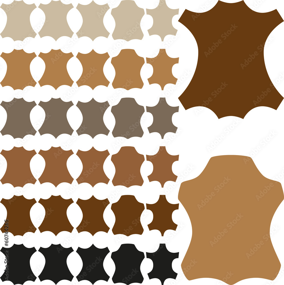 Leather sign in different shapes and colours Stock Vector | Adobe Stock