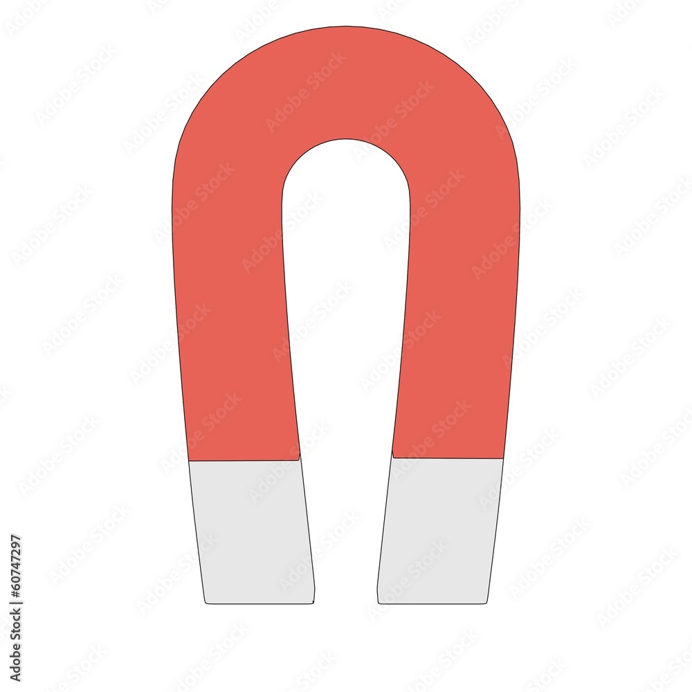 cartoon image of magnet tool Stock Illustration | Adobe Stock