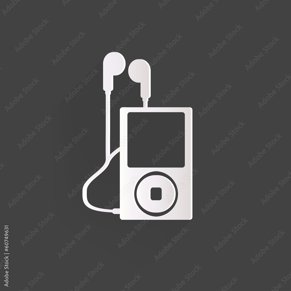 Mp3 player icon. Music player symbol Stock Vector | Adobe Stock