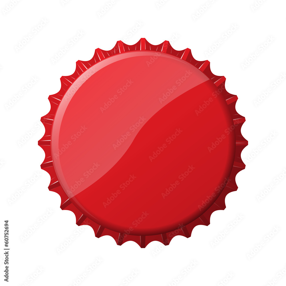 Red bottle cap Stock Vector | Adobe Stock
