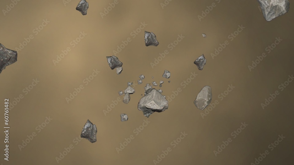 Falling Rocks Animation Stock Video | Adobe Stock