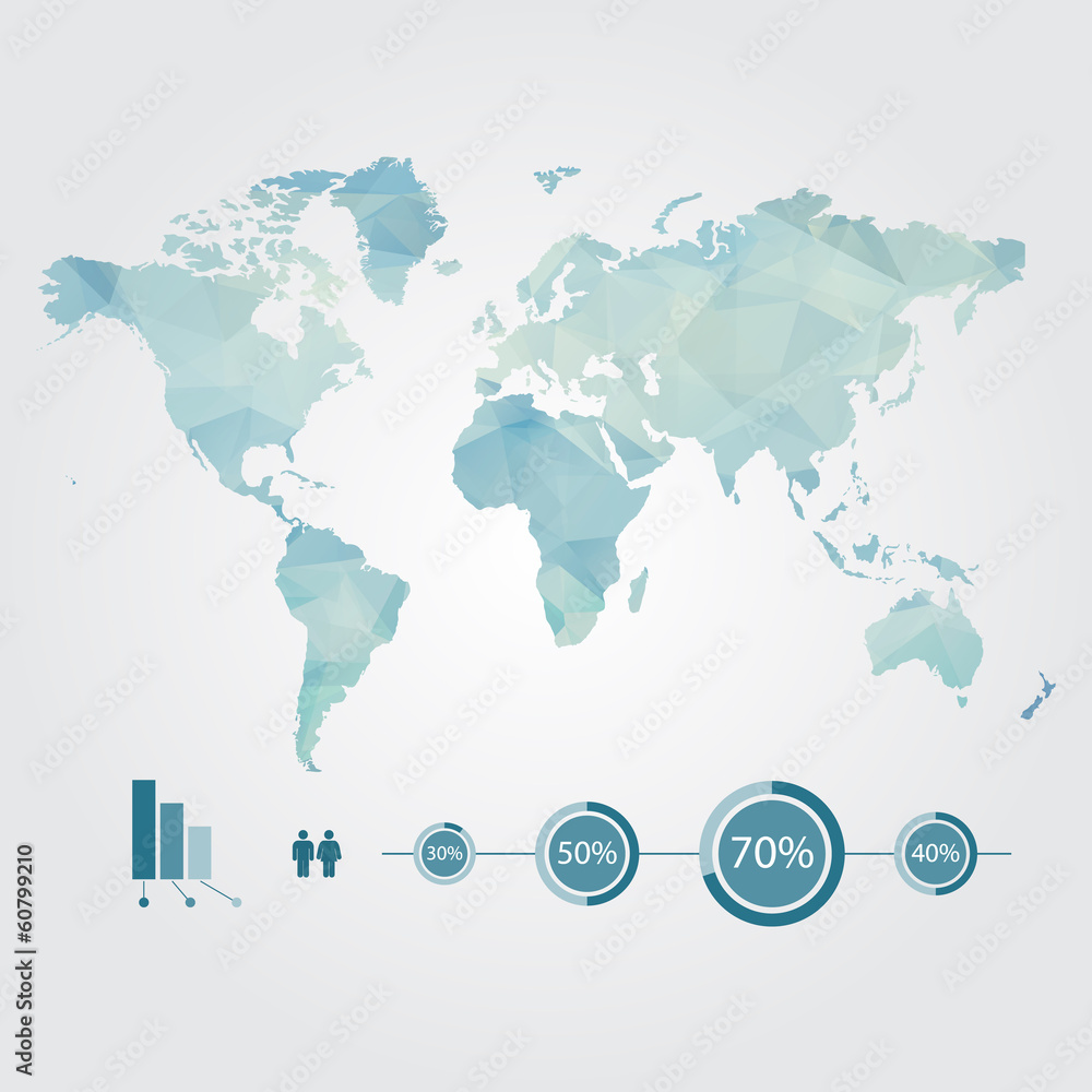 modern concept of world map with infographic Stock Vector | Adobe Stock