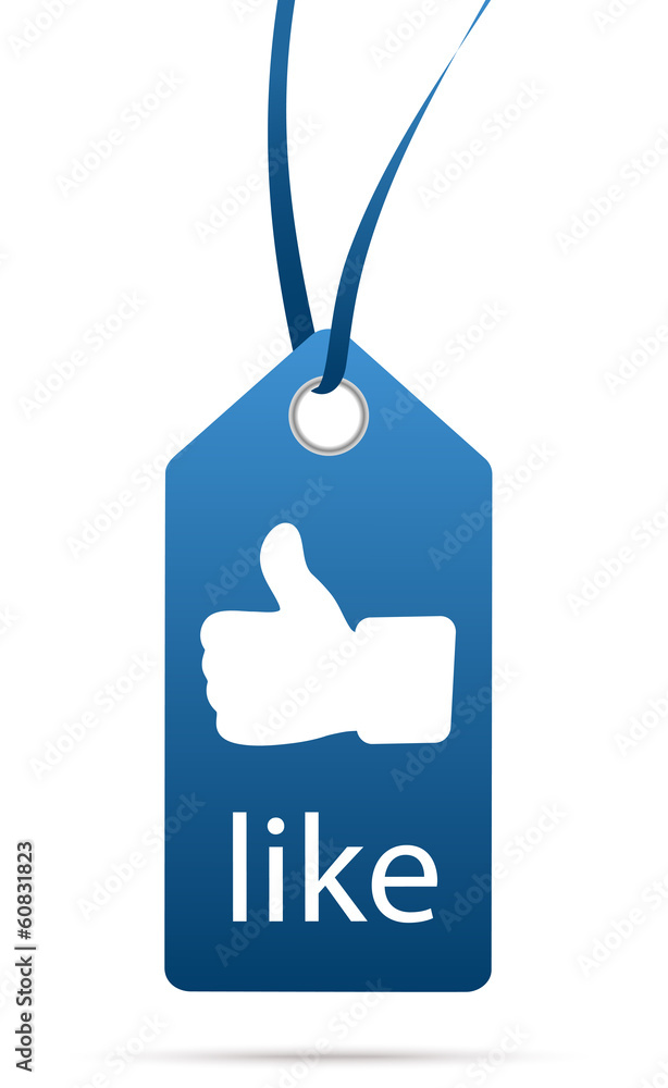 Anhänger mit " Daumen hoch " - LIKE Stock Vector | Adobe Stock