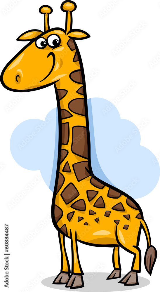 cute giraffe cartoon illustration Stock Vector | Adobe Stock