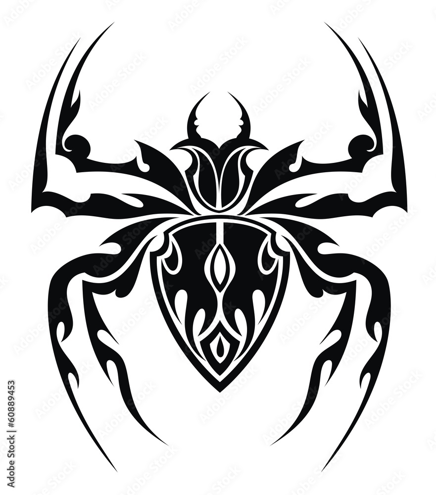 Tribal Spider Tattoo Designs