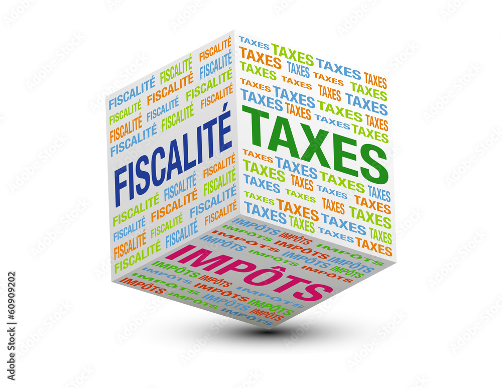 cube fiscalité taxes impôts Stock Vector | Adobe Stock