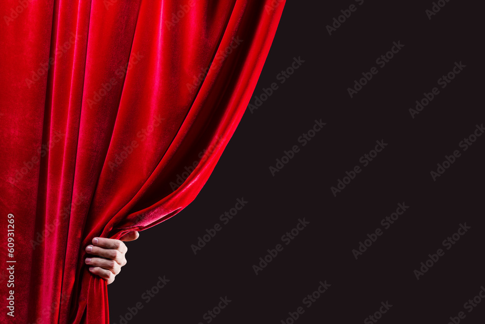 Red curtain Stock Photo | Adobe Stock