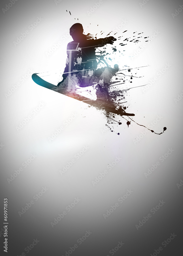 Photo & Art Print Snowboard background, István Hájas