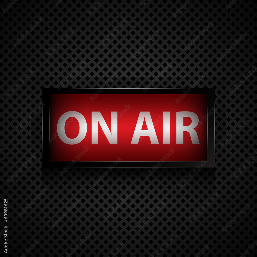 ON AIR message studio sign Stock Vector | Adobe Stock
