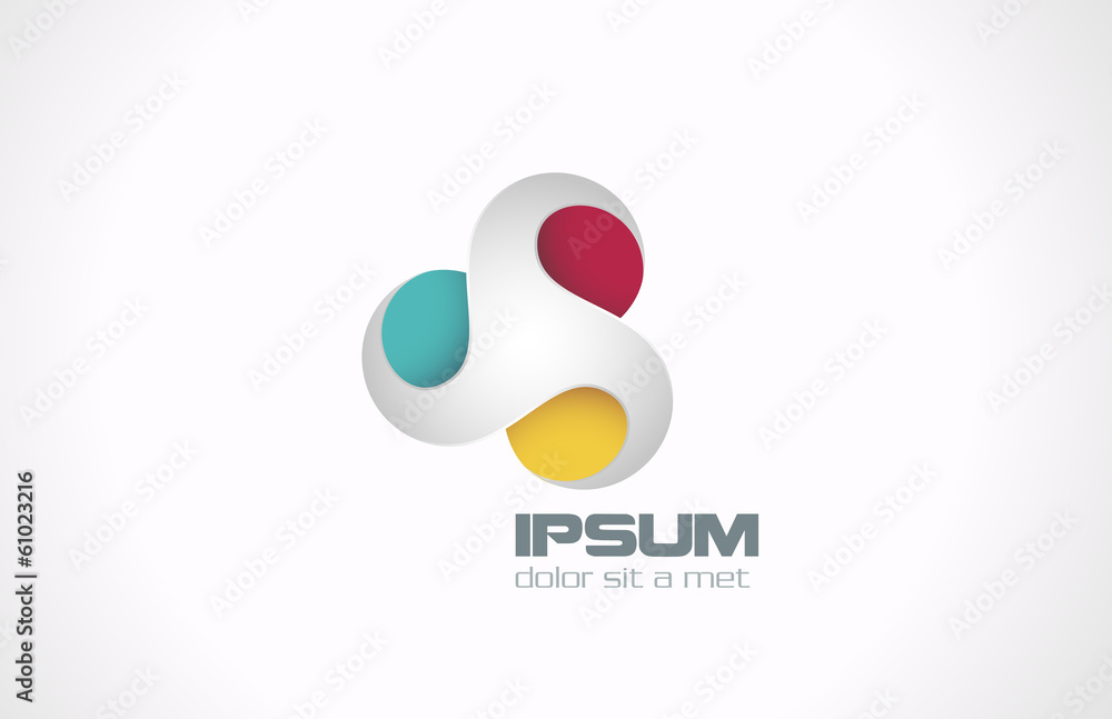 Logo infinite loop design element & business card template Stock Vector ...