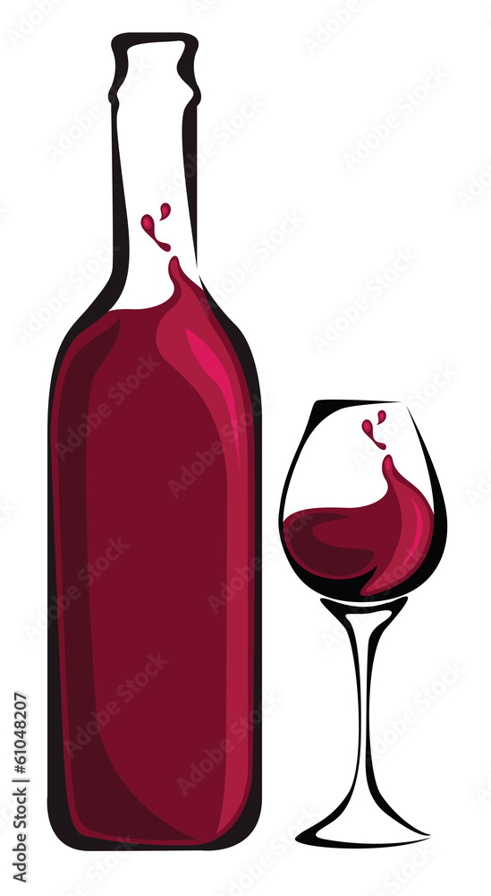 Red Wine Bottle Cartoon